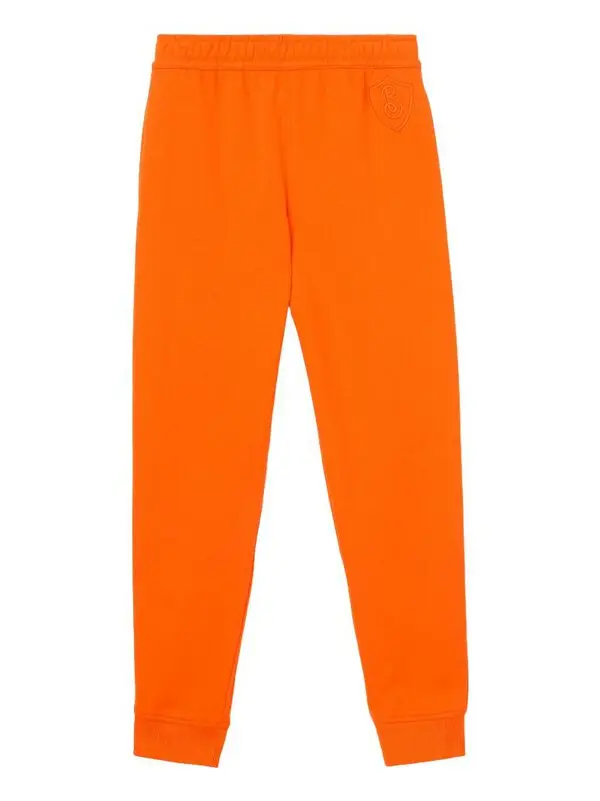 Burberry Logo Embroidered Track Pants - Orange
