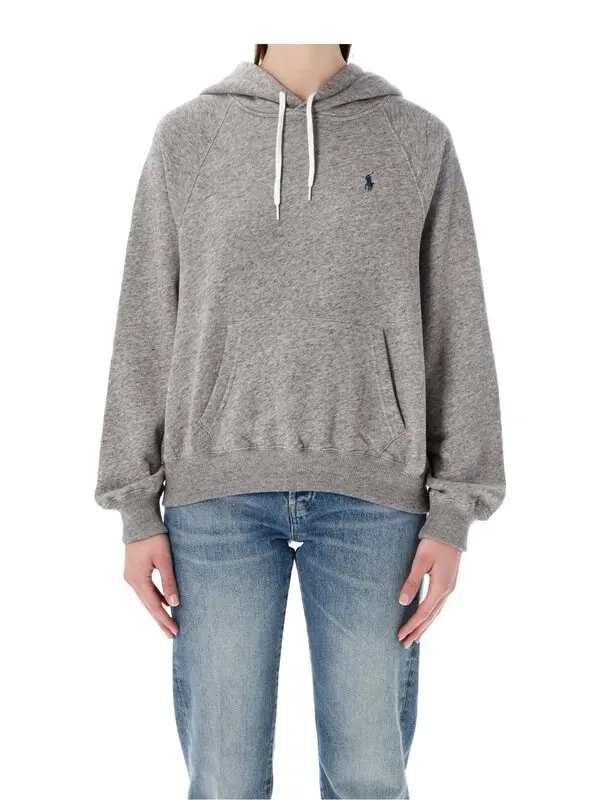 Polo Ralph Lauren Embroidered Pony Drawstring Hoodie - Gray