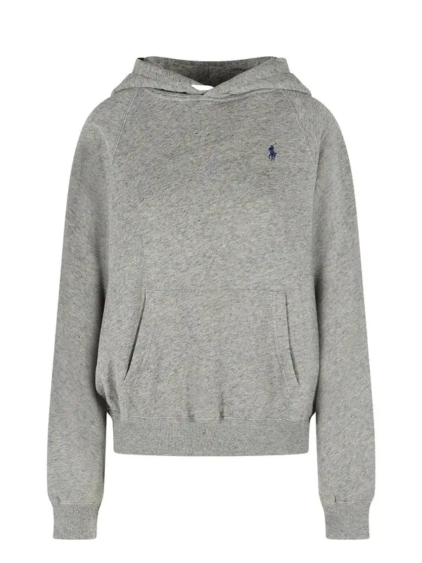 Polo Ralph Lauren Embroidered Pony Drawstring Hoodie - Gray