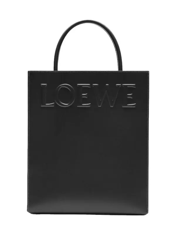 Loewe Standard A4 Tote In Sleek Calfskin - Black