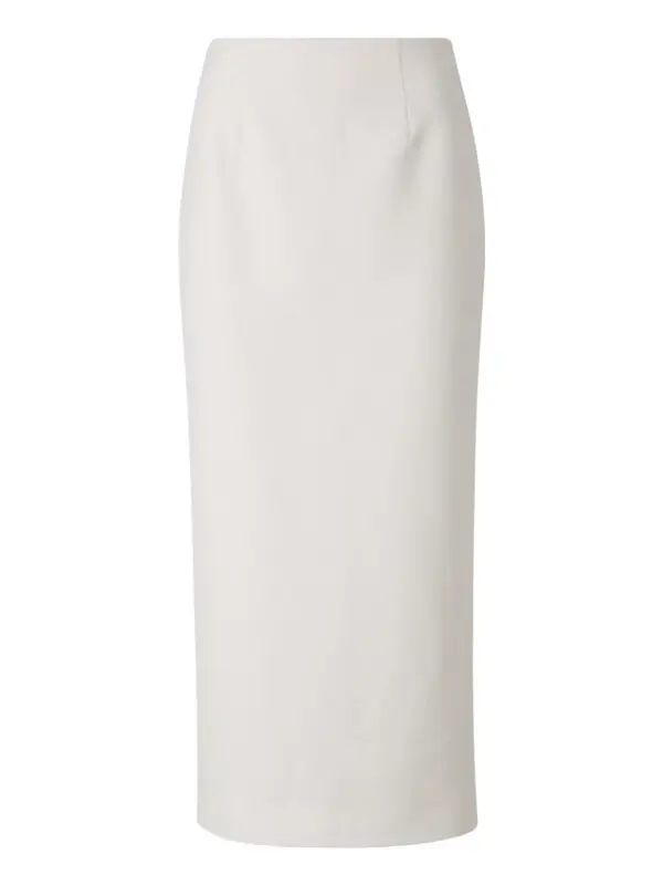 Roland Mouret Midi Pencil Skirt With Back Slit - Ivory