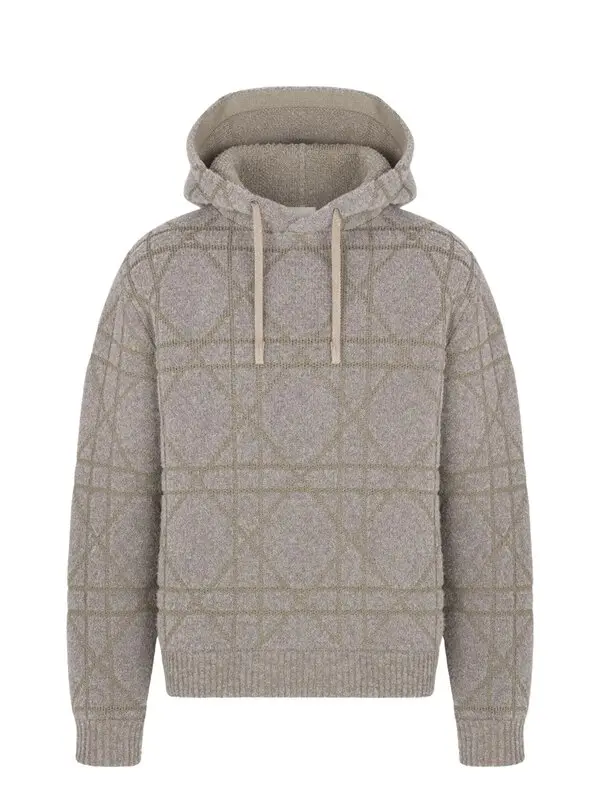 Dior Cannage Hooded Sweatshirt - Beige