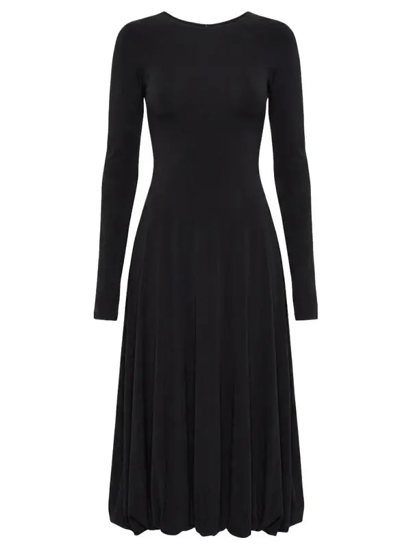 JIL SANDER Open Back Knotted Midi Dress - Black
