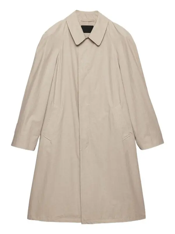 Prada Single-breasted Long Coat - Nude
