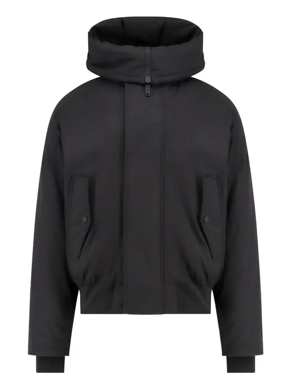 Dsquared2 Long Sleeve Hooded Cotton Coat - Black
