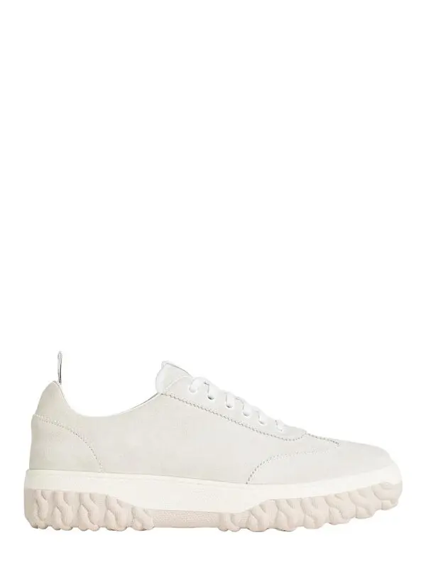 Thom Browne Lace-up Sneakers With Ribbon Detailing - White