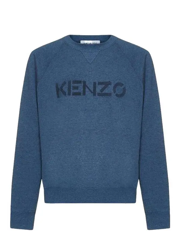 Kenzo Logo Crew Neck Jumper - Blue
