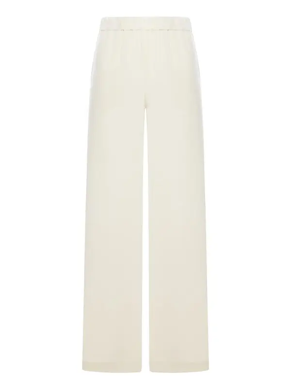 Max Mara Bonn Wide Leg Trousers - White