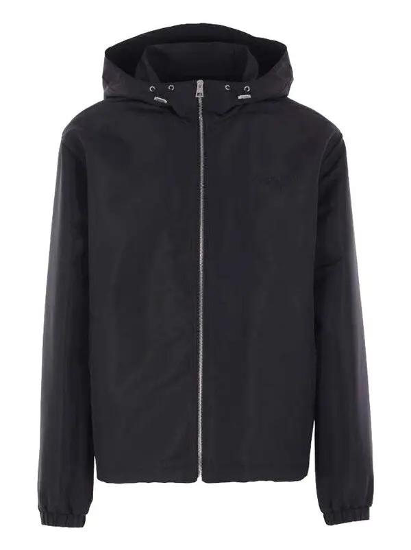 Givenchy Zip-up Hooded Coat - Black