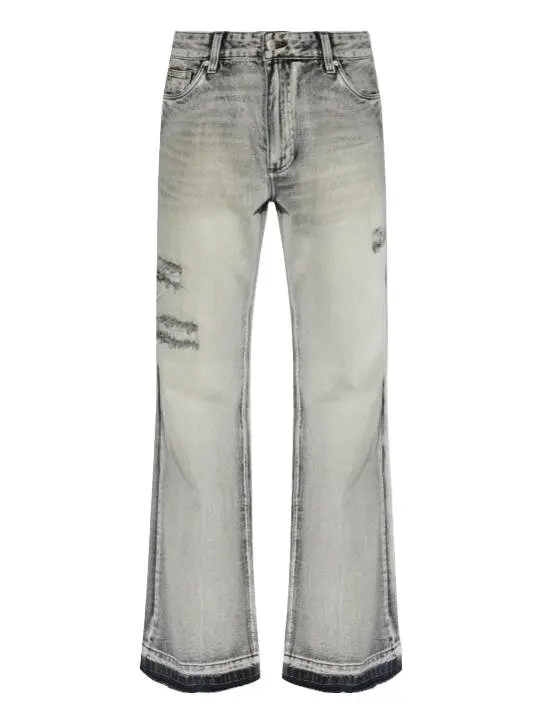MISBHV Distressed Flared Jeans - Gray