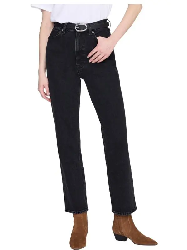 ANINE BING Jane High-rise Straight Jeans - Vintage Black