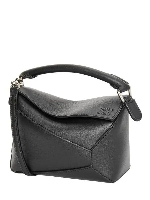 Loewe Mini Puzzle Top Handle Bag - Black