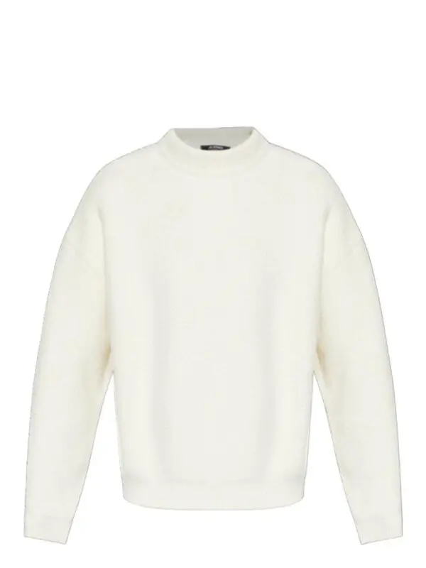 Jacquemus Round Neck Knitted Jumper - White