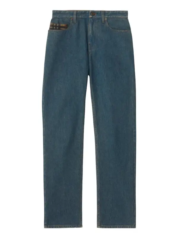 Burberry Mid-rise Straight Jeans - Medium Blue