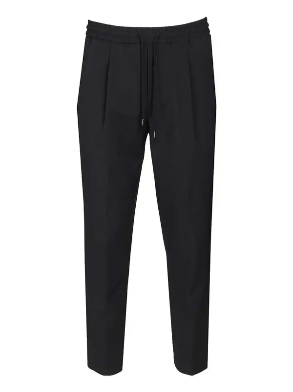 Jacob Cohen Drawstring Pleated Trousers - Black