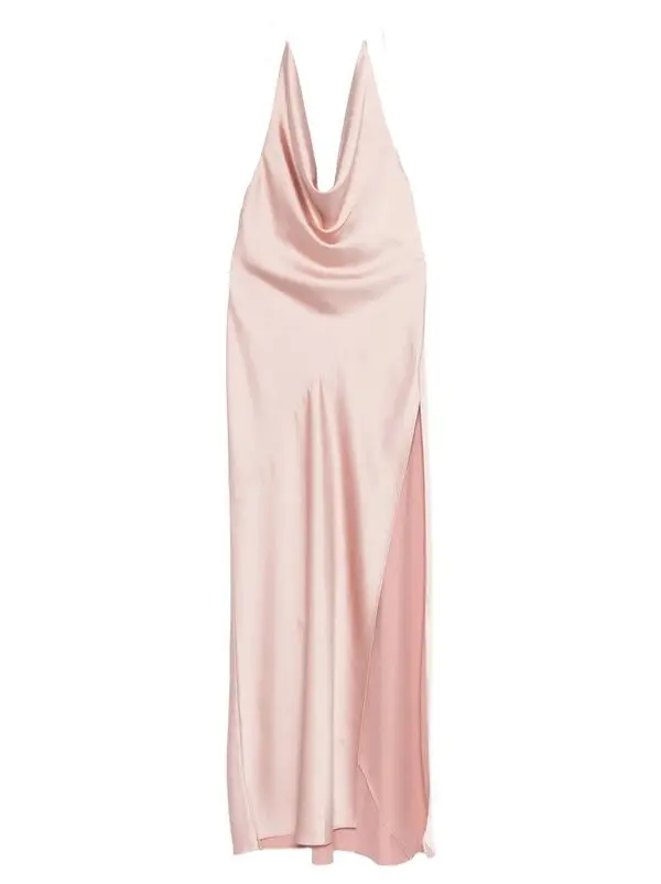 Andamane Backless Draped Maxi Dress - Pink
