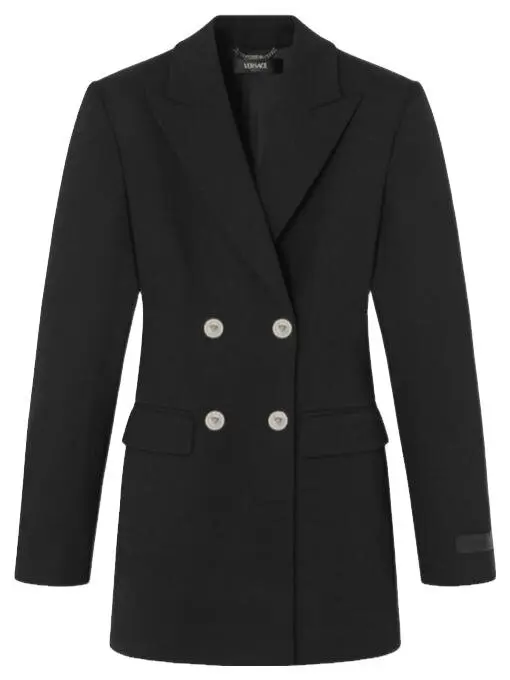 Versace Double-breasted Cut-out Detailed Dress - Black