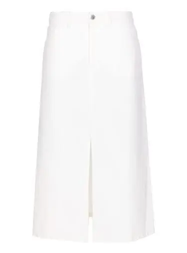 A.p.c. High-waist Georgia Skirt With Front Slit - White