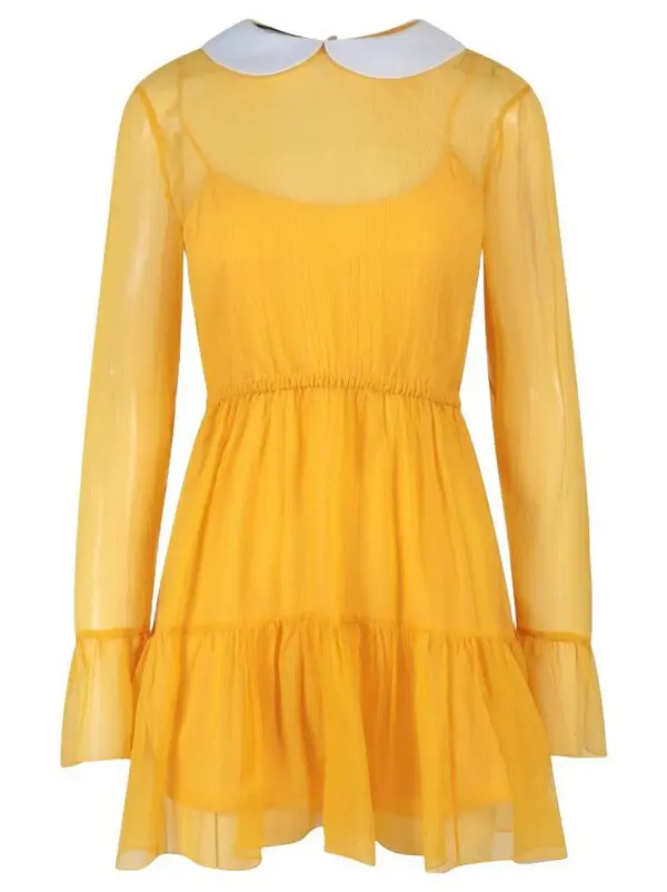 Gucci Ruffled Hem Chiffon Dress - No