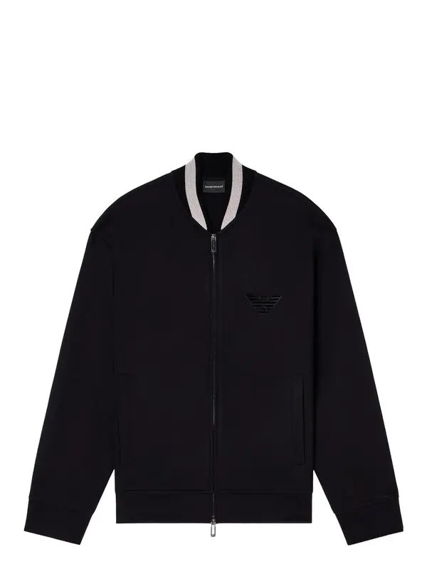 Emporio Armani Zip-up Sweater - Black