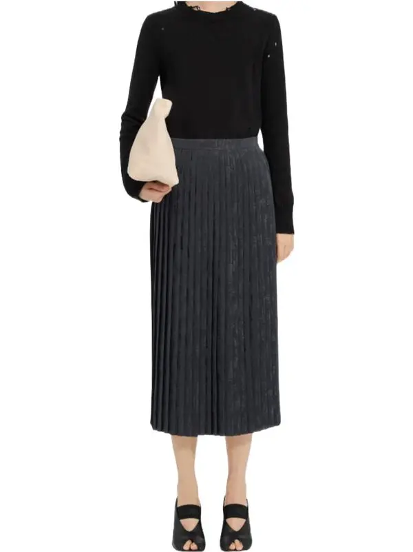 MAISON MARGIELA Zipped Pleated Skirt - Anthracite