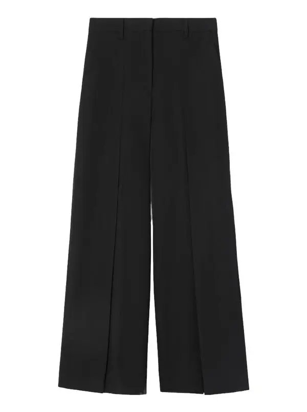 Burberry Tailored Trousers With Slit Detail - Black