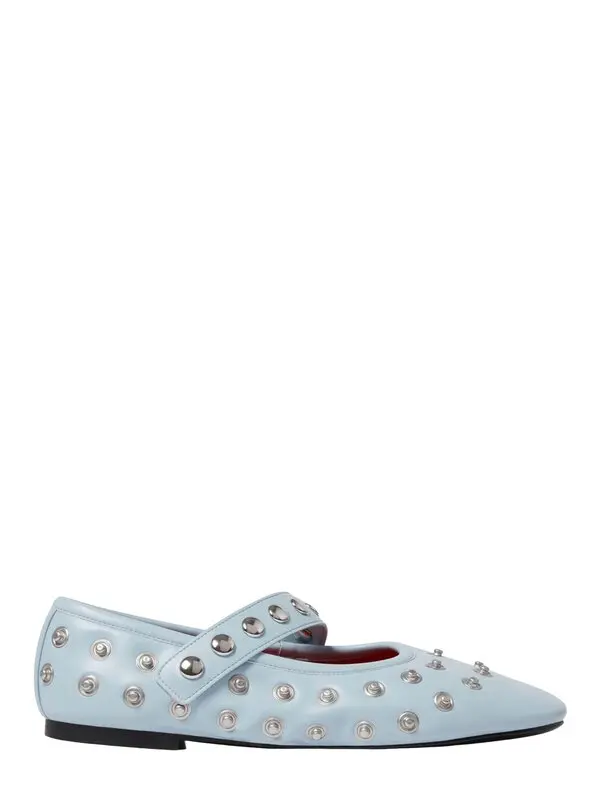Stella McCartney Ryder Popper-studded Ballet Flats - Gray-blue