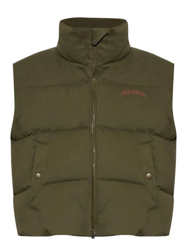 Dsquared2 Quilted Zipped Gilet - Green
