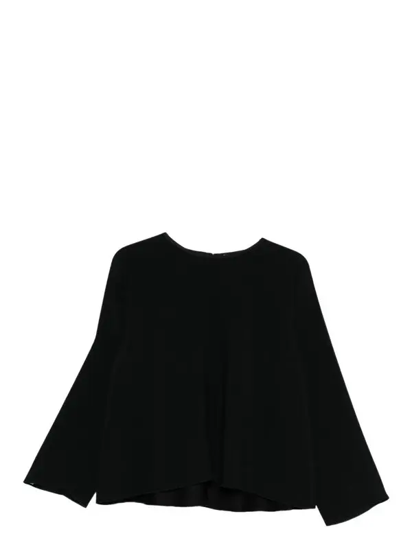 FORTE_FORTE Flared Long Sleeve Top - Black