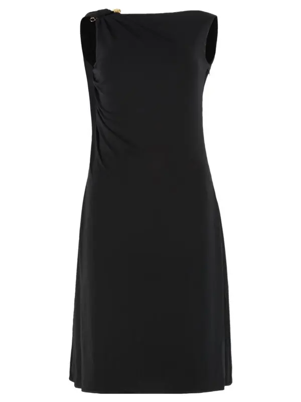 Versace Sleeveless Gathered Mini Dress - Black