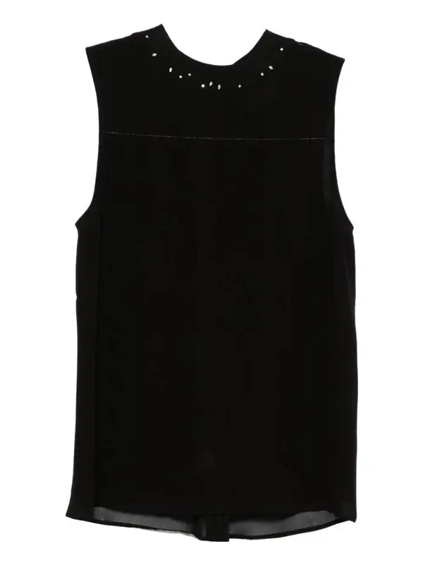 FORTE_FORTE Embellished Sleeveless Top - Black