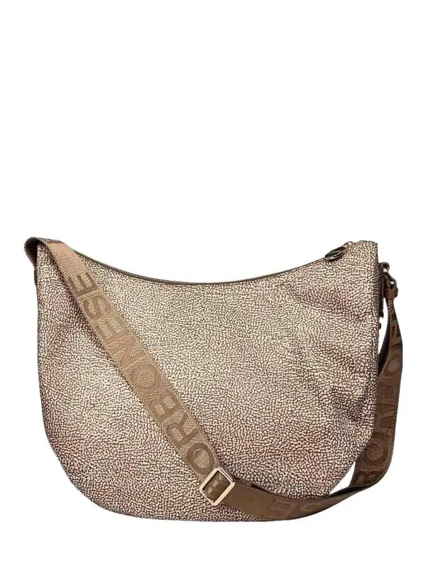 Borbonese Luna Medium Shoulder Bag - Nude
