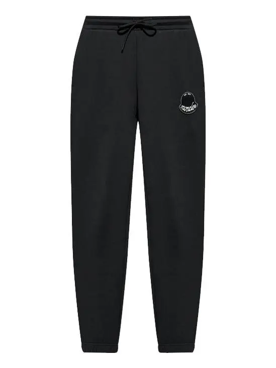 Moncler Logo Patch Drawstring Pants - Black