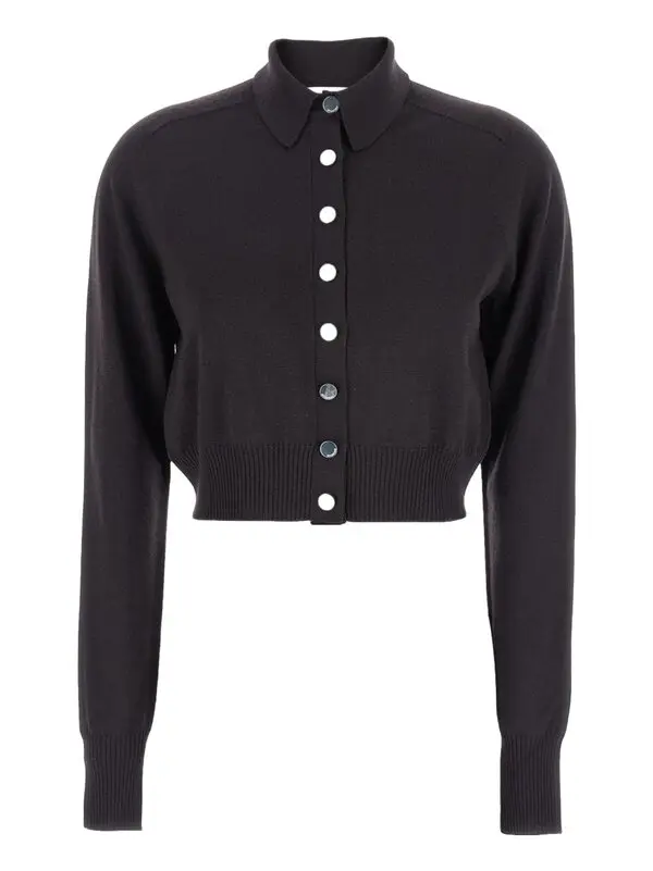 Sportmax Perseo Button-up Knitted Cardigan - Black