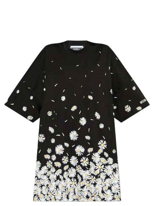 Moschino Floral Pattern Mini Dress - Black