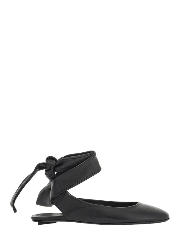 Attico The Ankle Strap Flat - Black