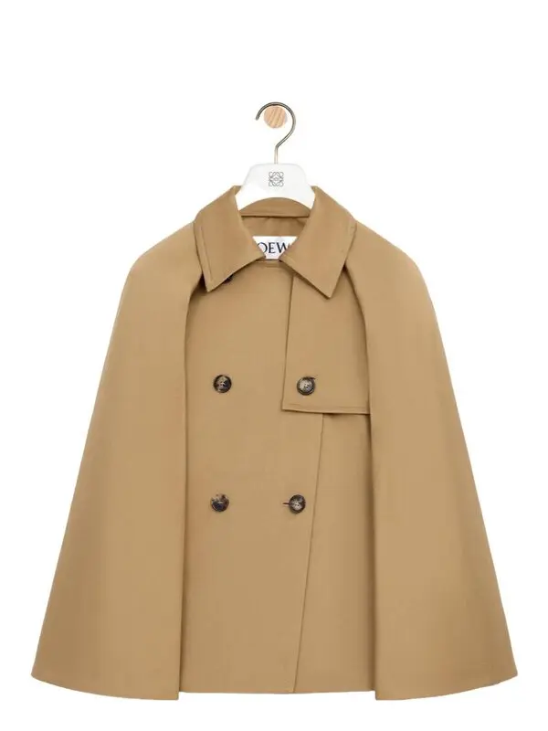 Loewe Double-breasted Cape Coat - Light Brown