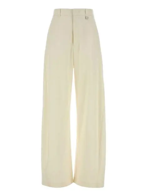 Giuseppe Di Morabito High-waist Palazzo Pants With Logo Detail - Nude