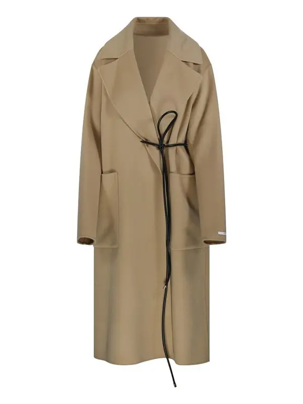 Sportmax Abate Virgin Wool Robe Coat - Brown
