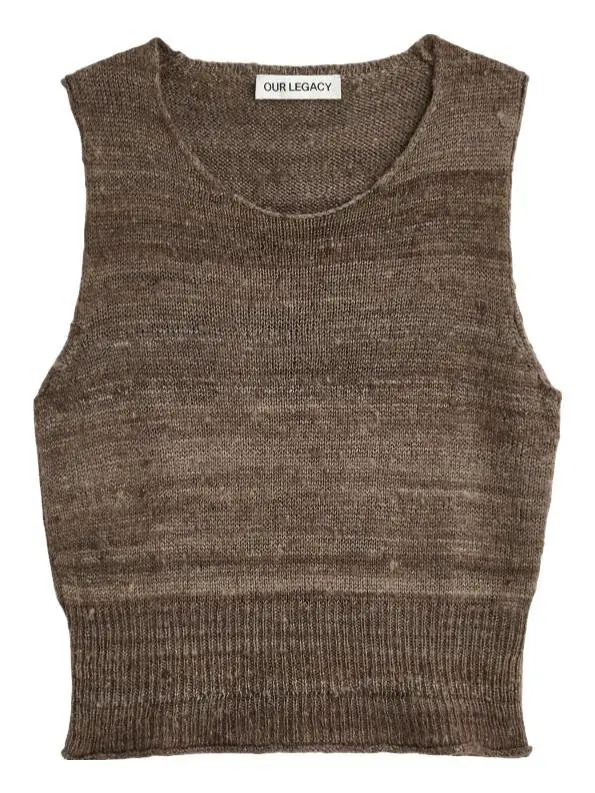 Our Legacy Sleeveless Knitted Top - Brown
