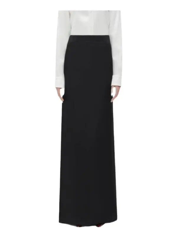 Bottega Veneta Washed Twill Maxi Skirt - Black