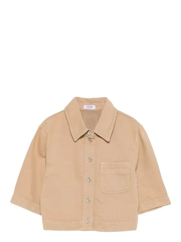 Liu Jo Chest Pocket Buttoned Shirt - Nude