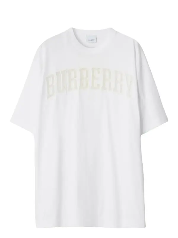 Burberry Lace Detailed Crewneck T-shirt - White