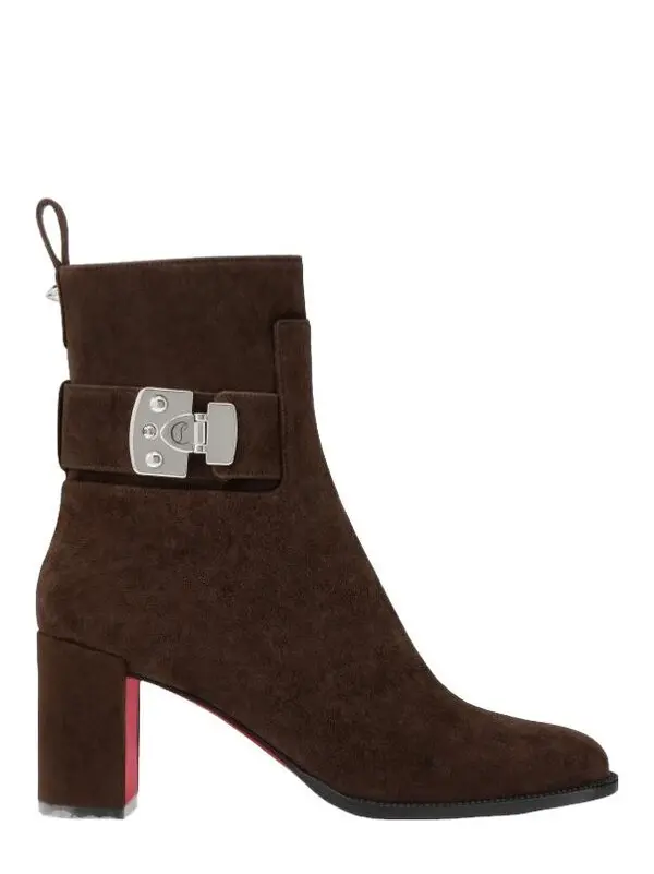CHRISTIAN LOUBOUTIN Suede 70mm Lock Boots - Black