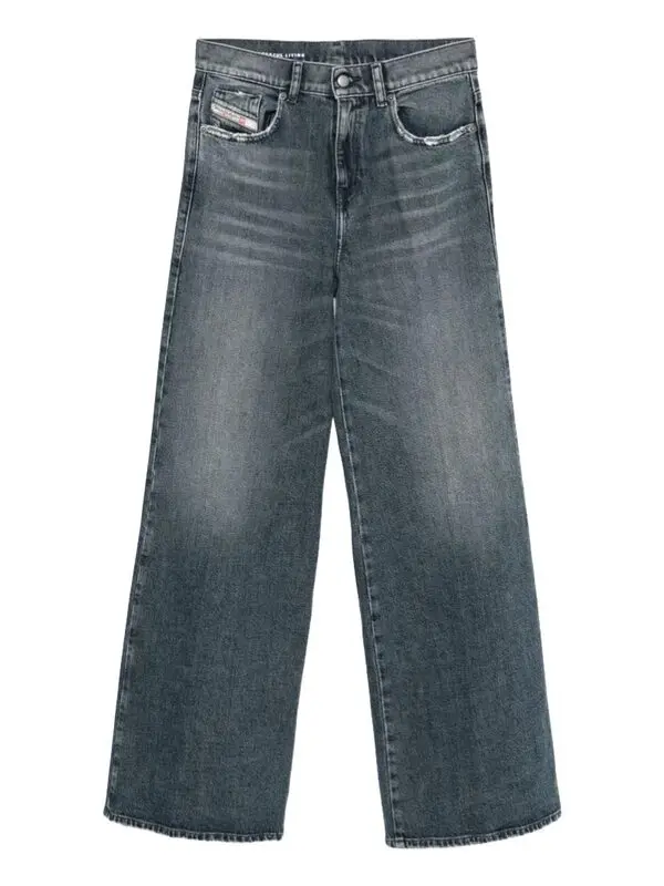 DIESEL® 1978 D-akemi Logo Patch Jeans - Black
