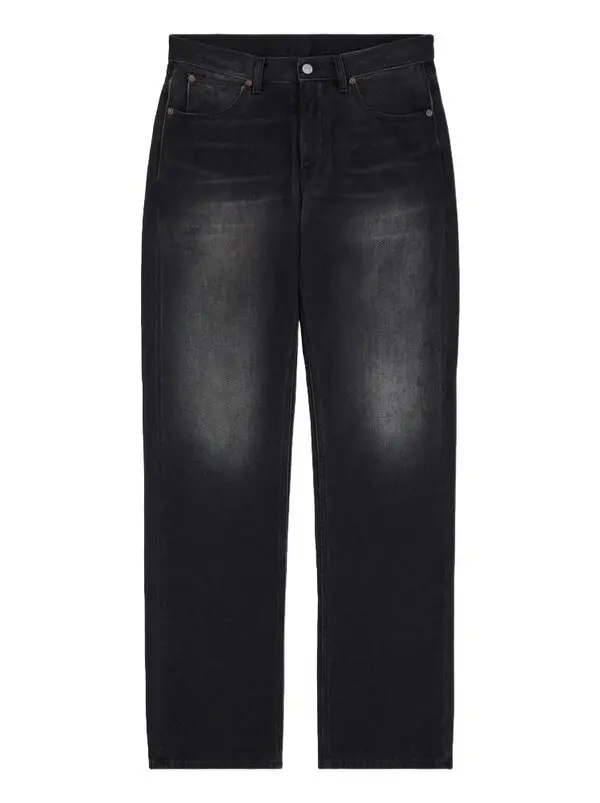 MAISON MARGIELA Washed Straight-leg Jeans - Black