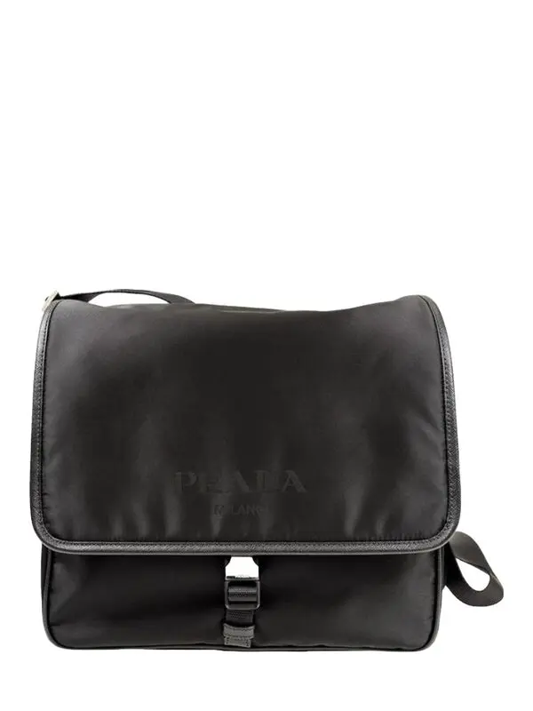 Prada Logo Shoulder Bag - Black