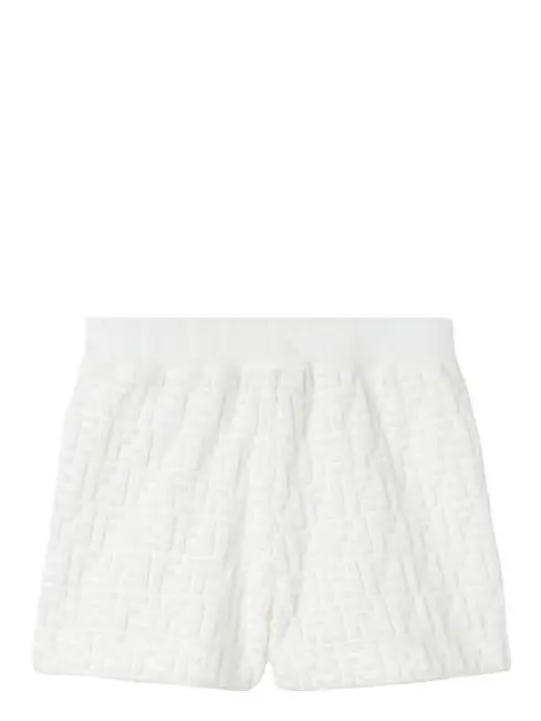 Fendi Terry Monogram Baby Bermuda Shorts - White
