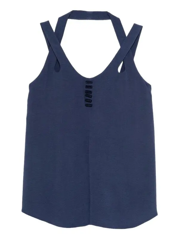 Emporio Armani Sleeveless V-neck Top - Blue