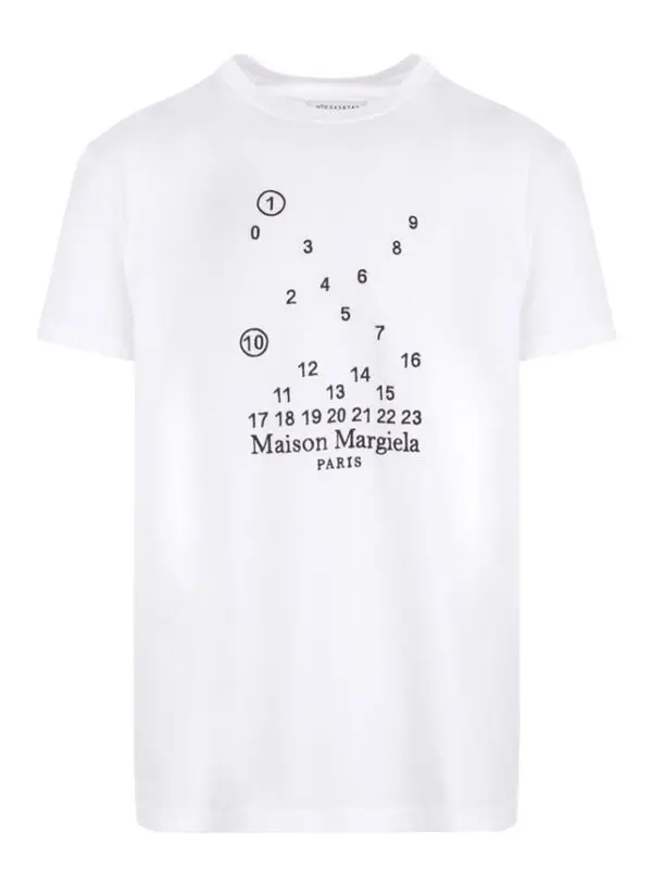MAISON MARGIELA Graphic-printed Crewneck T-shirt - White